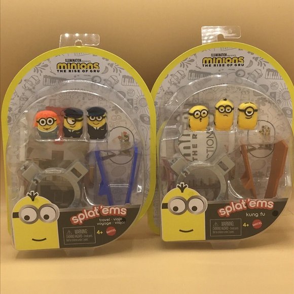 Toys | Minions Rise Of Gru Splat Ems Mattel Toys Lot Of Two Travel Kung ...
